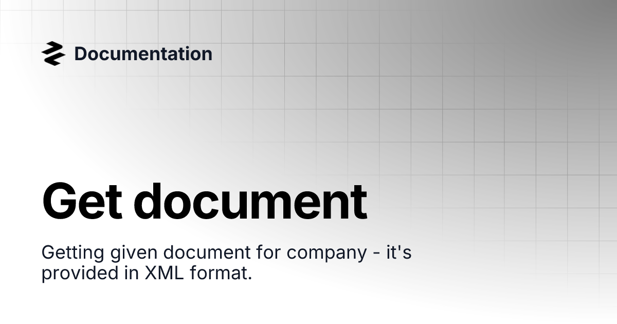 Get document | Documentation