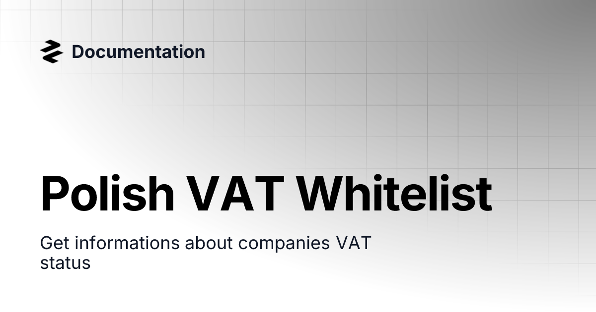 Polish VAT Whitelist | Documentation